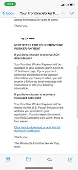 Walz Essential Worker Checks’ Letter | Checks & Balances